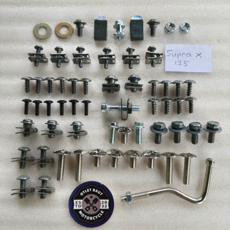 Jual Baut Scrup Fullbody Supra X 125 Baut Motor Lengkap | Shopee Indonesia