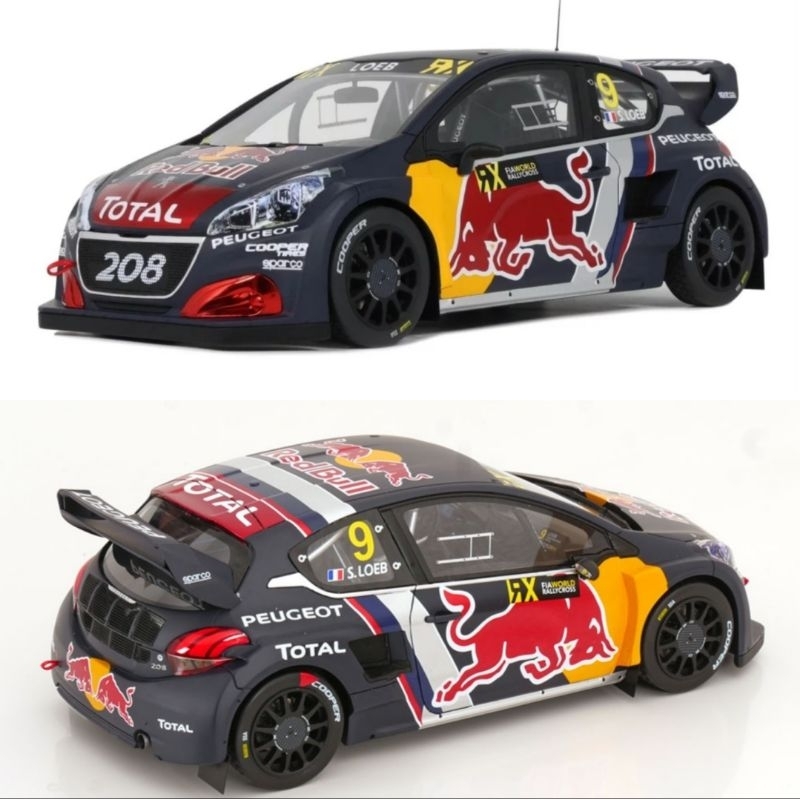 Jual OTTO Models, Peugeot 208 WRX GP Belgium 2018 Red Bull S. Loeb ...