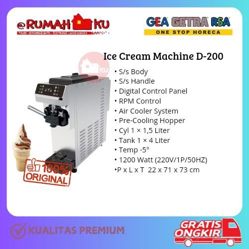 Jual GEA ICE CREAM MACHINE D-200 / GEA MACHINE ICE CREAM D-200/MESIN ICE CREAM GEA | Shopee ...
