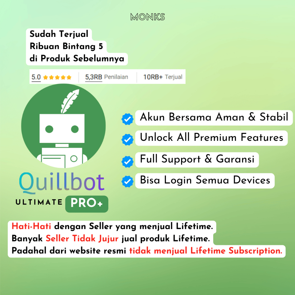 Jual Quillbot Premium Software Parafrase Inggris dan indonesia untuk ...