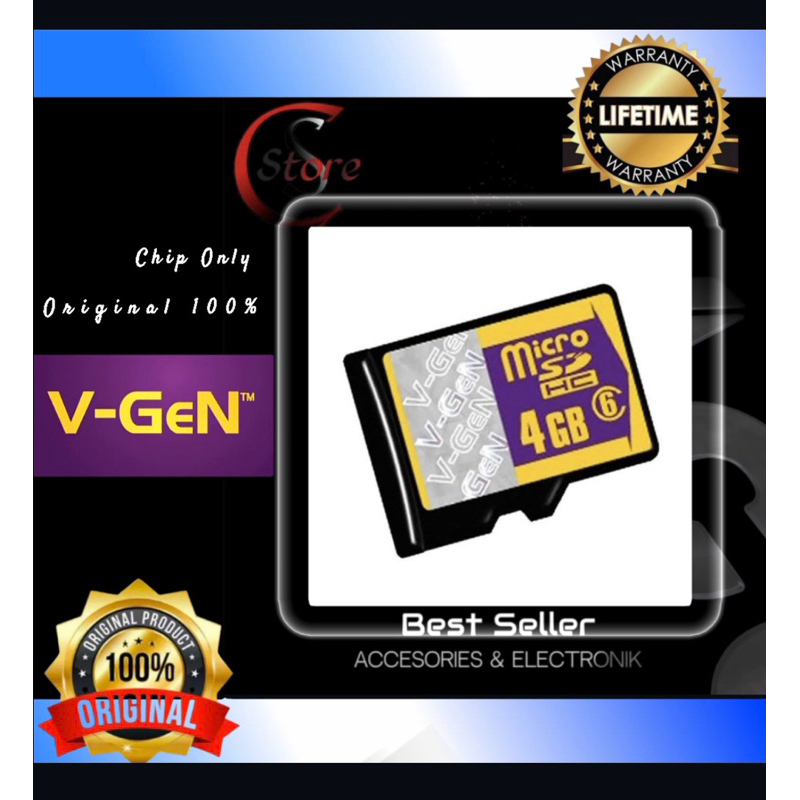 Jual MICRO SD V-GEN 4GB (CHIP ONLY) ORIGINAL 100% - HARGA TERBAIK MICRO ...