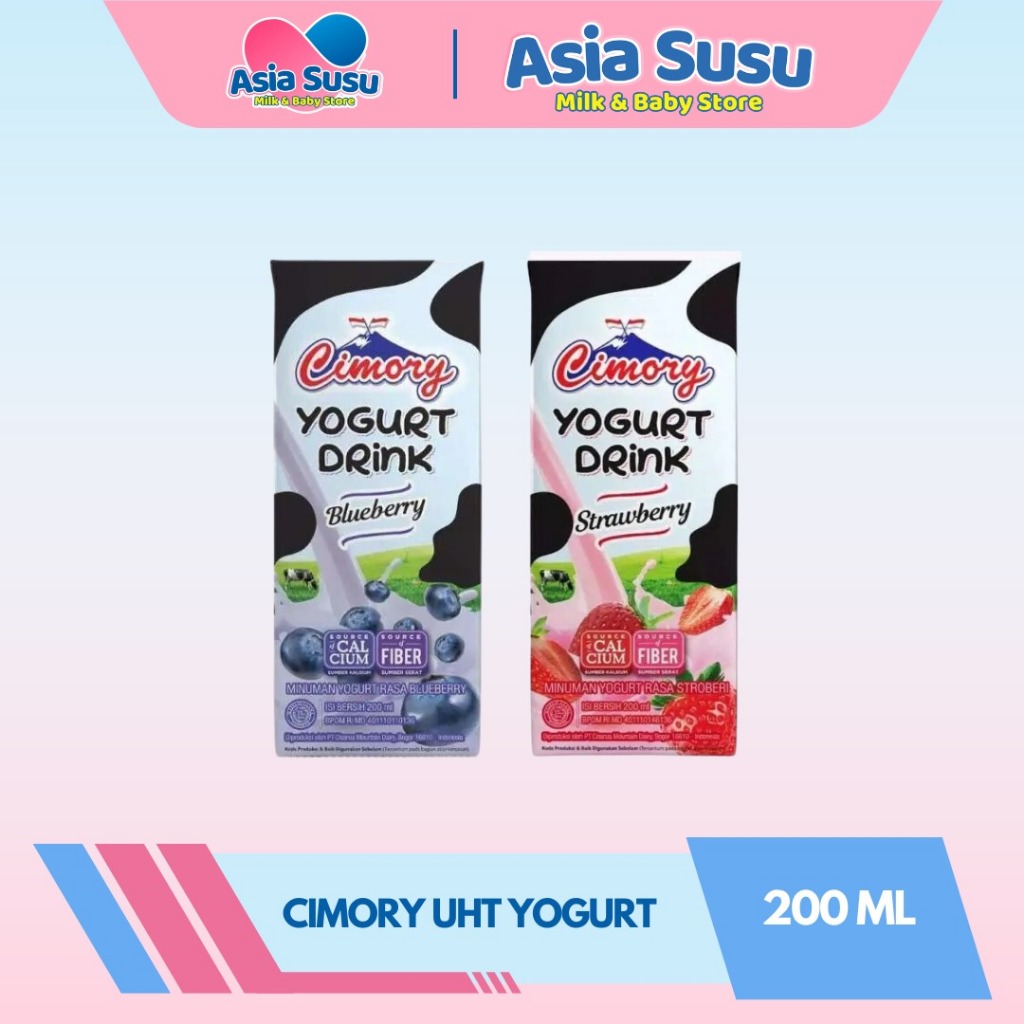 Jual CIMORY Yogurt Drink UHT 200ML - Blueberry / Strawberry | Shopee ...