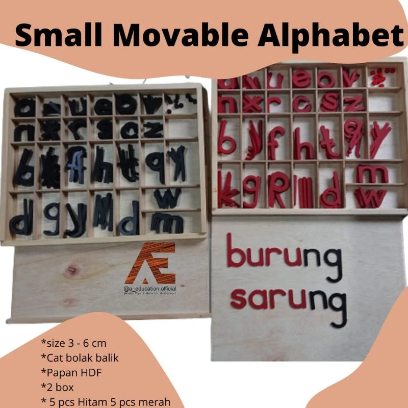 Jual Small Movable Alphabet SMA Montessori Small Movable Alphabet ...