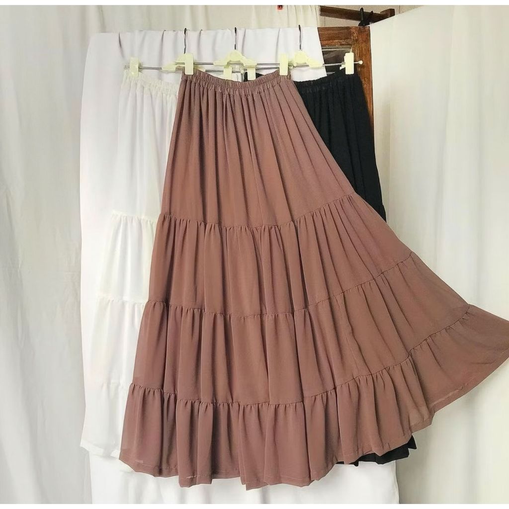 Jual Rok Susun Jumbo Rok Wanita | Rok Tutu Bawahan Wanita Rok Panjang ...