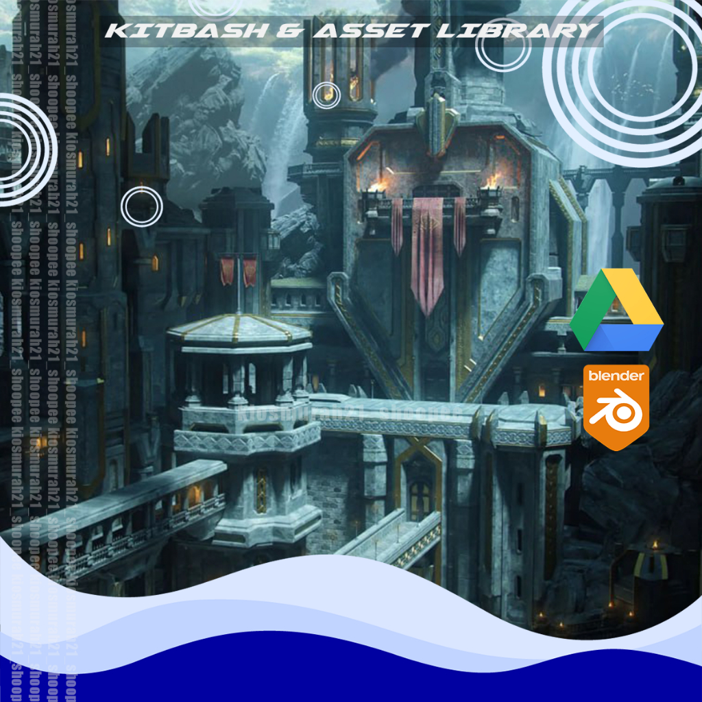 Jual KitBash3D - Iron Forge Kitbash 3D Blender 3D Model Asset Library ...