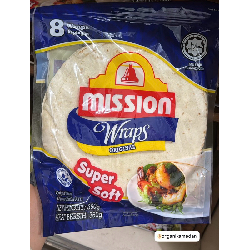 Jual Mission Wraps Supersoft (8 wraps) kebab / tortillas wrap | Shopee ...