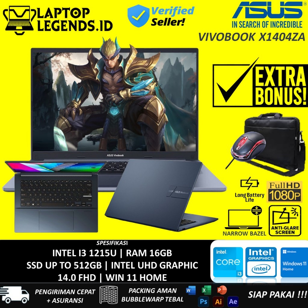 Jual Asus Vivobook 14 X1404Za Intel Core I3 1215u 16gb 512gb W11 14.0 Fhd Blue | Shopee Indonesia
