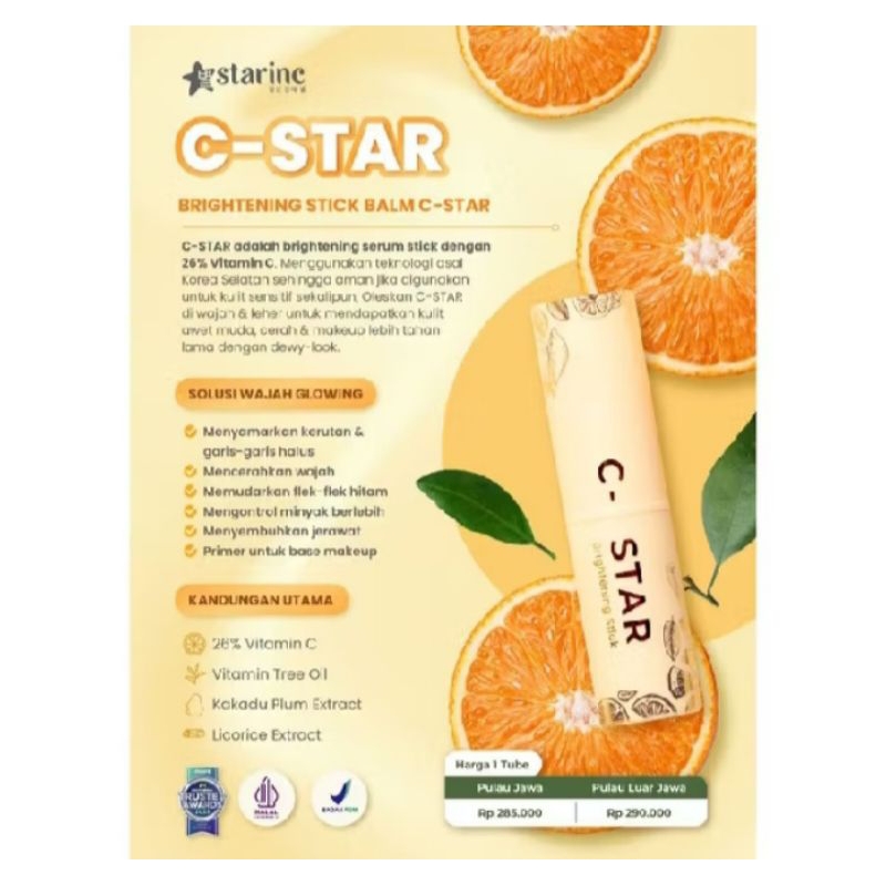 Jual Starinc brightening stick C-Star serum stick & primer | Shopee ...