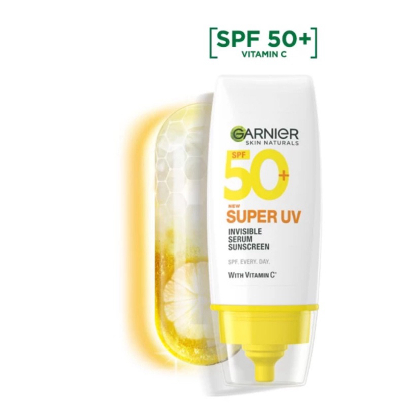 Jual Garnier 30Ml Super UV Invisible Serum Sunscreen SPF 50+ PA++++ dengan Vitamin C* | Shopee ...
