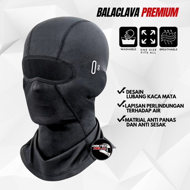Jual Balaclava Premium Face Mask - Masker Motor Original Dokter helm ...