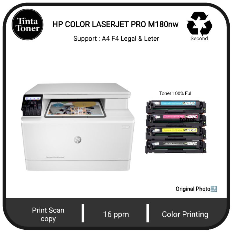 Jual Hp Color Laserjet Pro Mfp M180nw print scan copy | Shopee Indonesia