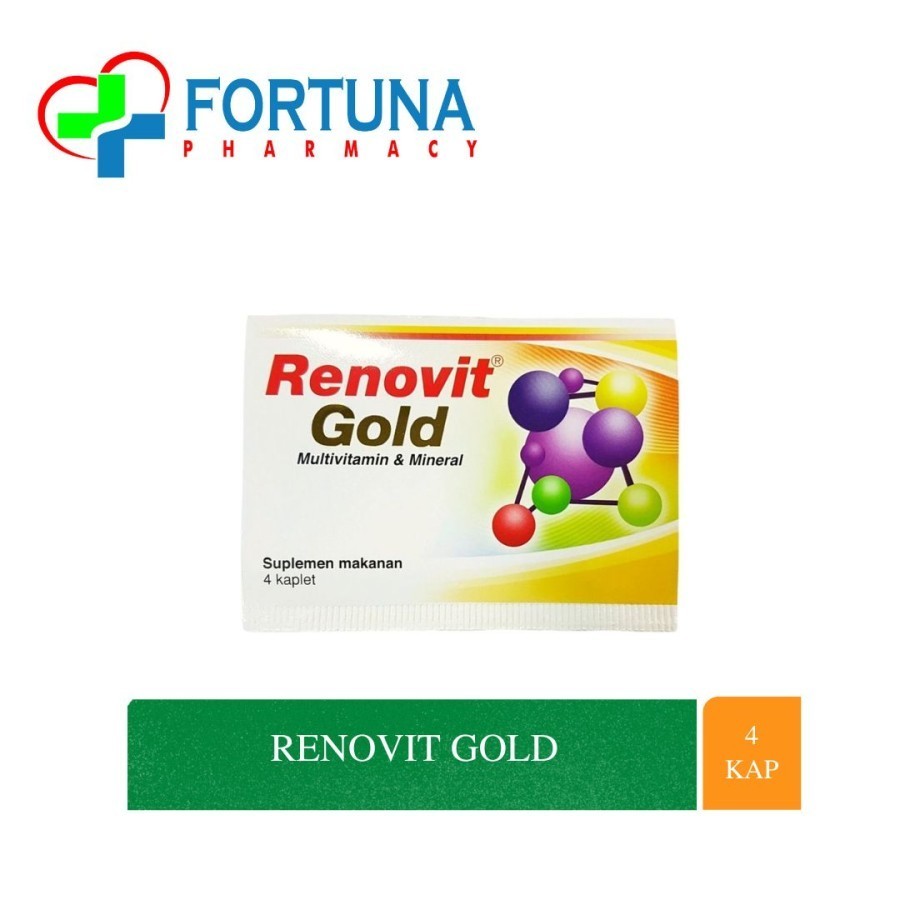 Jual RENOVIT GOLD | 1 Strip Isi @4 Tablet | Multivitamin & Mineral ...