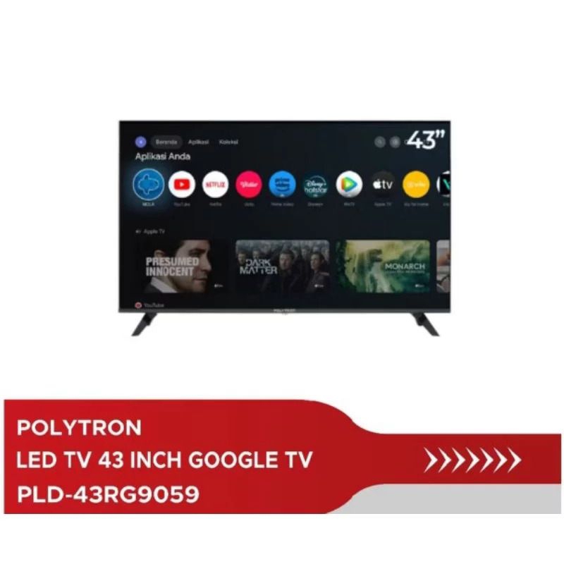 Jual POLYTRON Smart Google TV Cinemax 43 Inchi LED PLD-43RG9059 Garansi ...