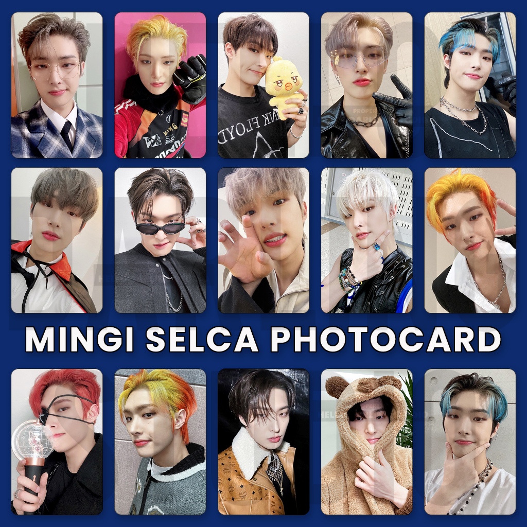 Jual 10 Pcs Ateez Mingi Selca Photocard set. Unofficial. Fan Made ...