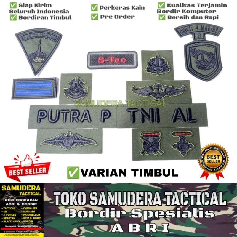 Jual FULL 1 SET ATRIBUT PAPAN NAMA PDL TNI KHUSUS TIMBUL SPON 3 MM UNTUK AD/AL/AU PERKERAS ...