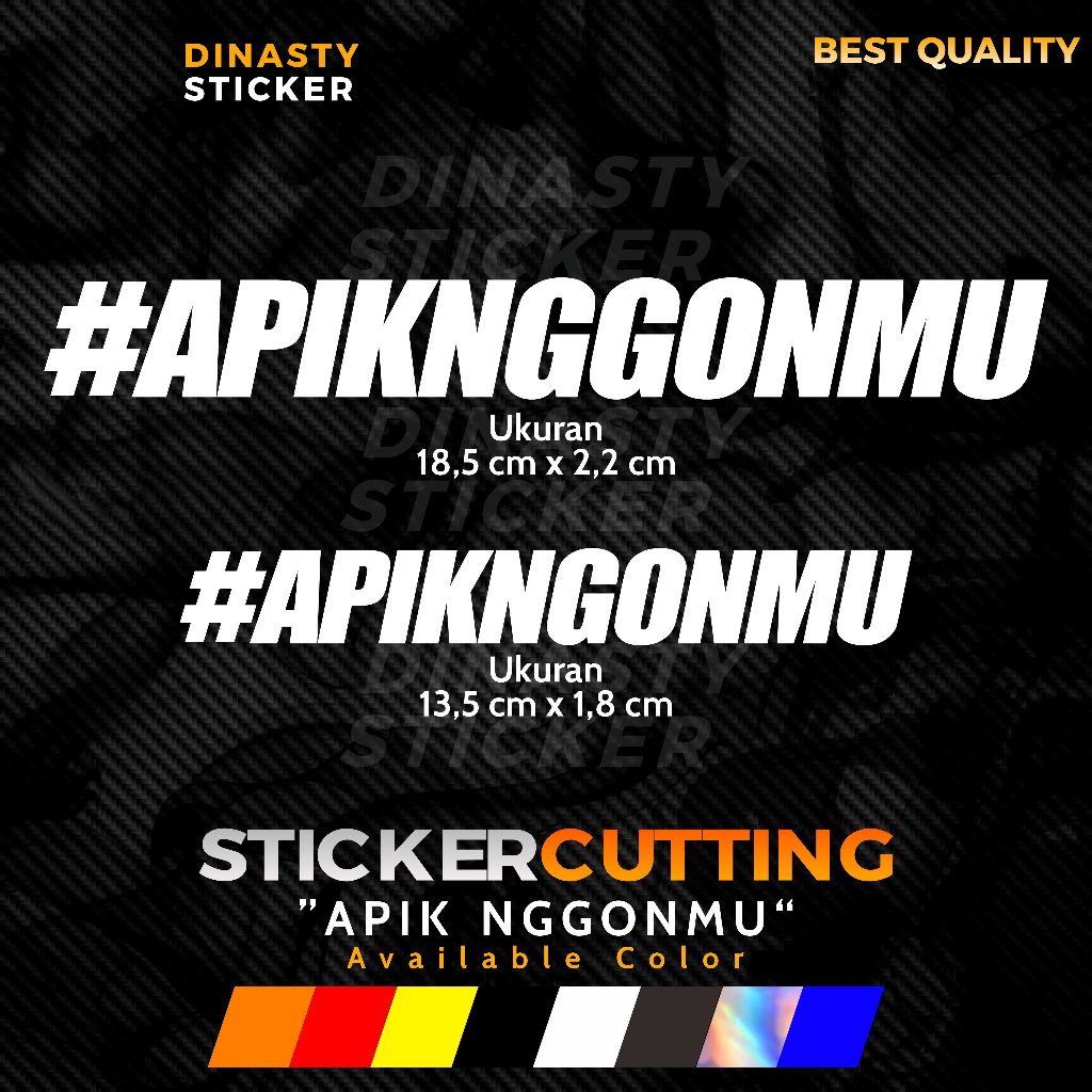 Jual STICKER STIKER CUTTING APIK NGGON MU | Shopee Indonesia
