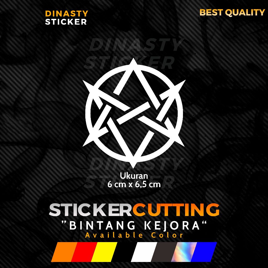 Jual STICKER STIKER CUTTING LOGO BINTANG SEGI ENAM VARIASI BODY MOTOR ...