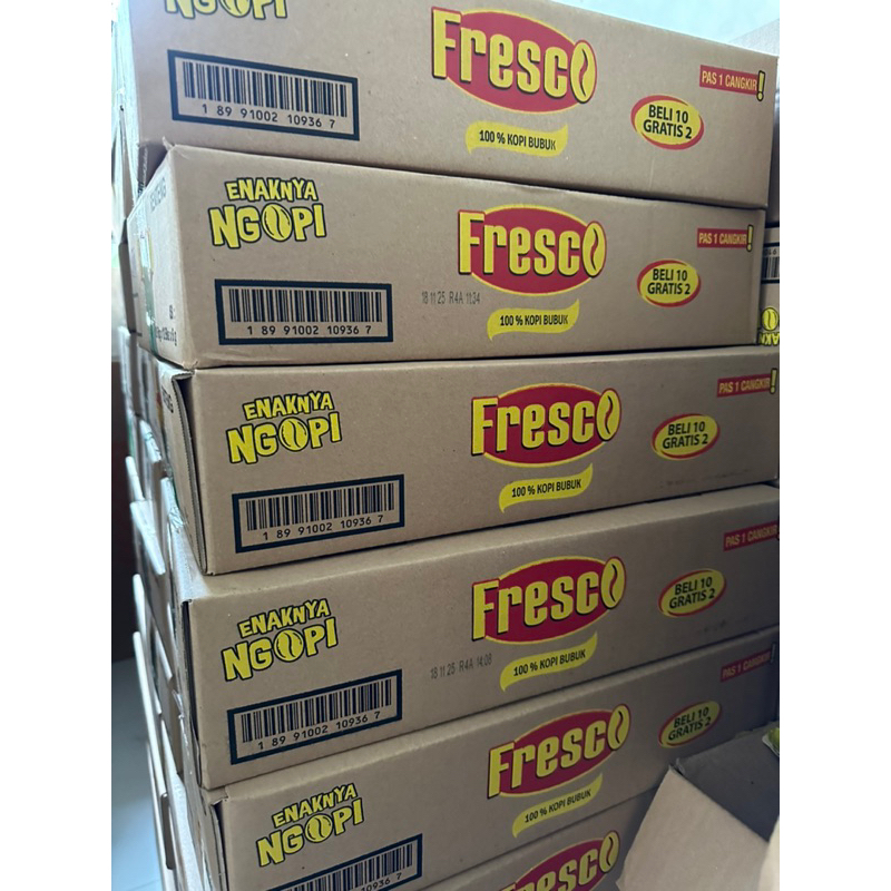 Jual 1dus Kopi Fresco Mini isi 20 renteng atau 240 sachet ( 20 x 12 x ...