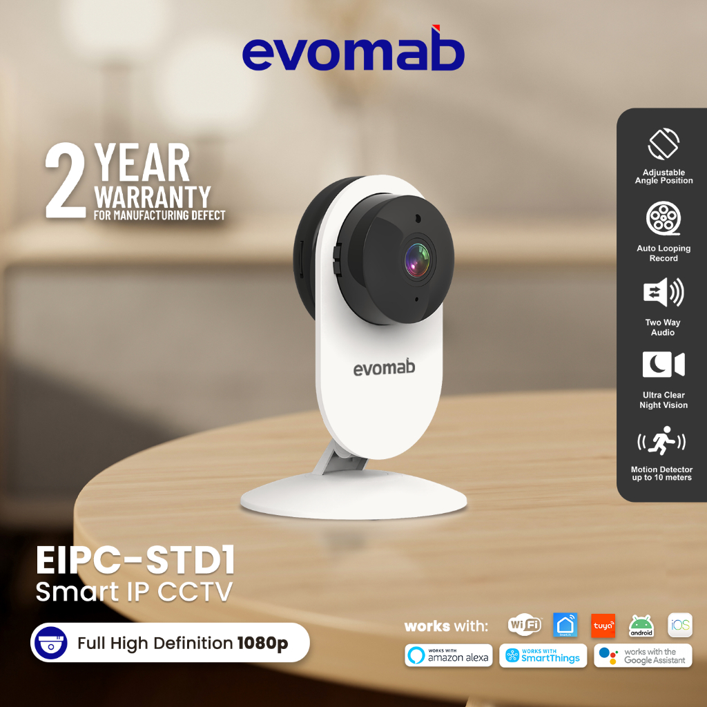 Jual evomab Kamera Ip Kamera CCTV 1080p Wifi & Aplikasi IoT EIPC-STD1 ...