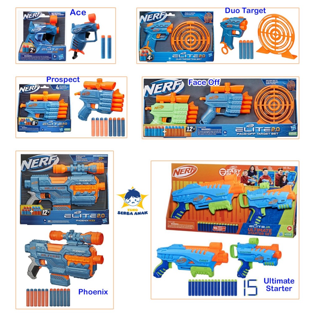 Jual NERF PROSPECT QS4 ACE SD-1 CLAW QS 4 Phoenix Face Off Junior ...