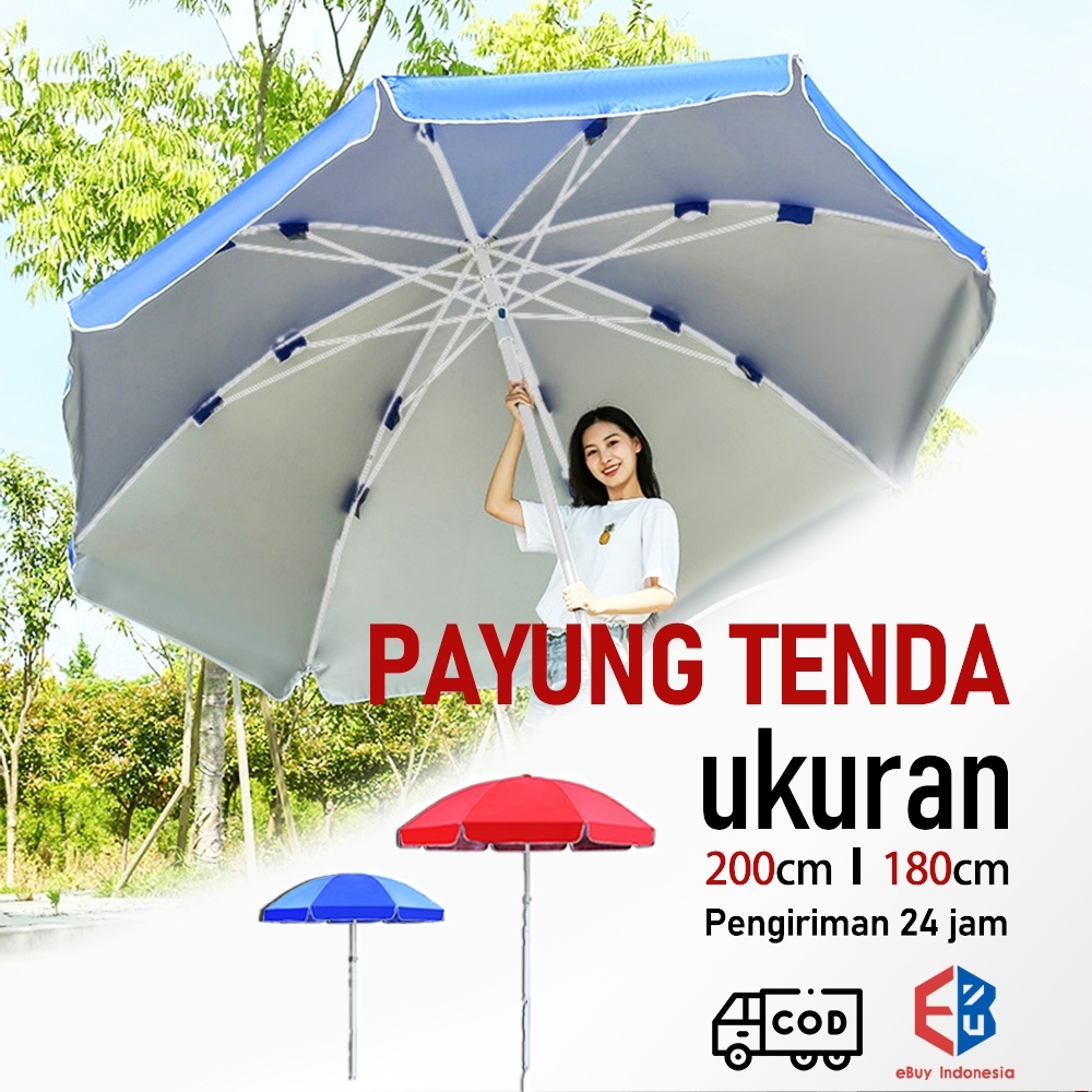Jual EBUY Payung Tenda 200 / 180 cm， Tenda Jualan Taman Pantai Cafe Bazar Lapak stand bazaar ...