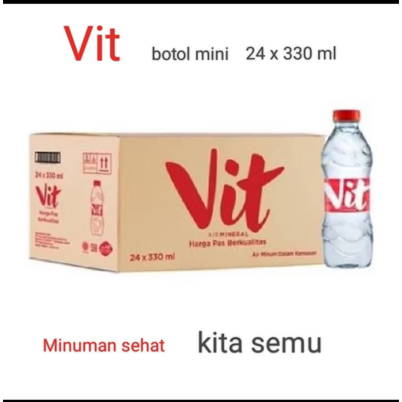 Jual Vit Air mineral botol mini 24x330ml | Shopee Indonesia
