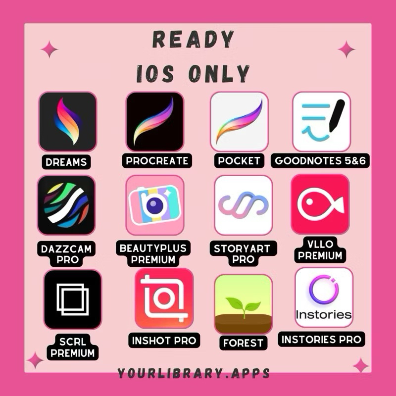 Jual DAZZ CAM PRO , BEAUTY PLUS PREMIUM, PROCREATE , GOODNOTES , INSHOT ...