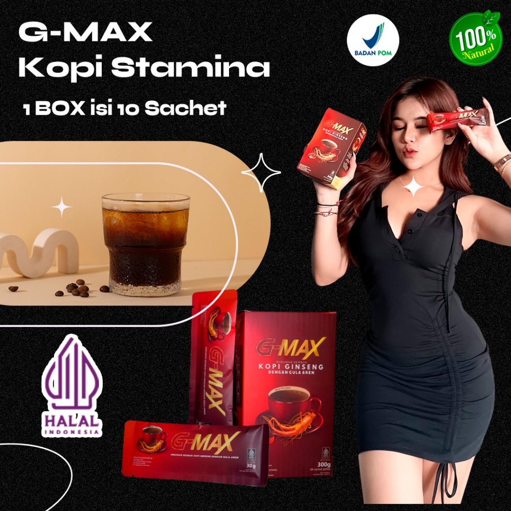Jual KOPI G-MAX Minuman Kopi Gingseng Penambah Stamina 1 Box isi 10 sachet Original | Shopee ...