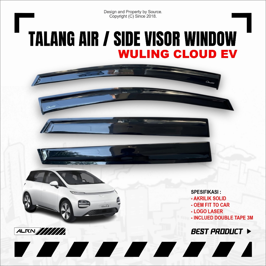 Jual TALANG AIR MOBIL - SIDE VISOR WINDOW FOR WULING CLOUD EV | Shopee Indonesia