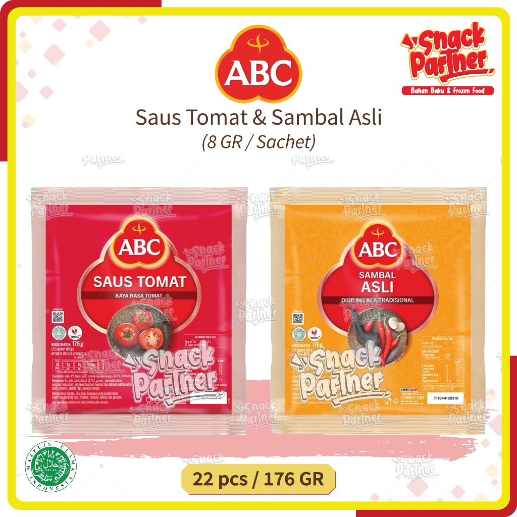 Jual ABC | Saus 22 PCS / SACHET 8 GR - Saos Sambel Sambal Asli Cabe ...