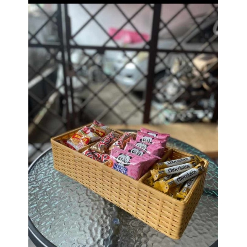 Jual KOTAK SNACK KOTAK PERMEN KOTAK SERBAGUNA 4 SEKAT | Shopee Indonesia