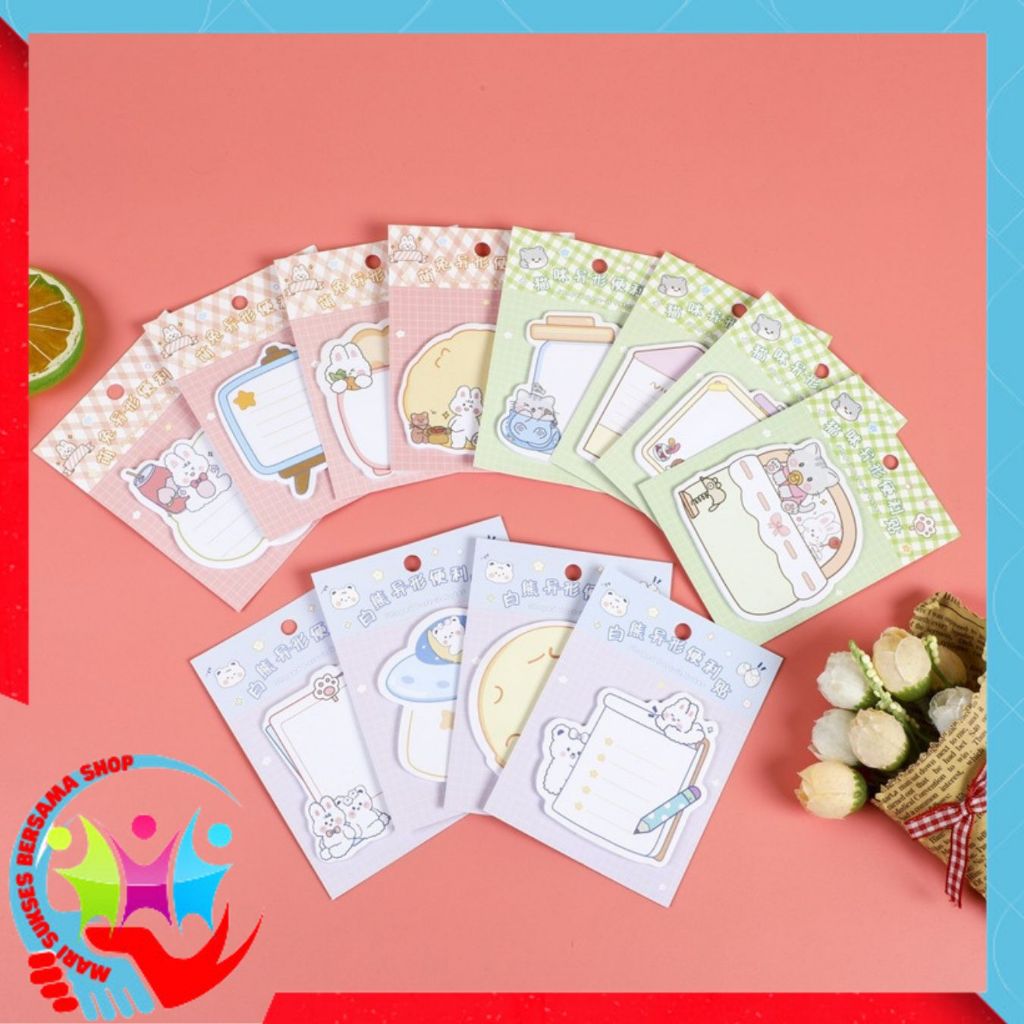Jual MSBS Sticky Note Karakter Kartun Lucu Isi 20 Lembar Tempelan ...