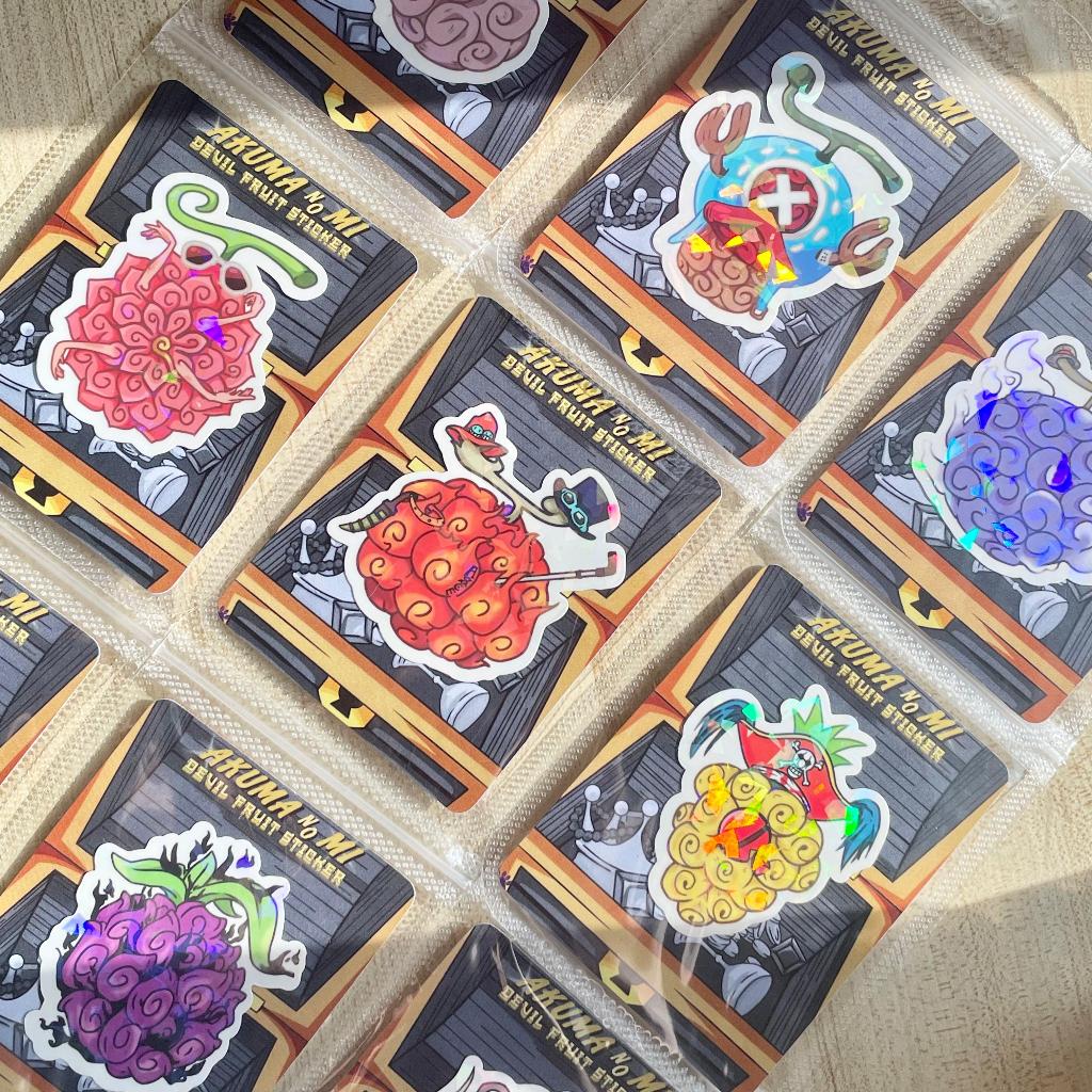 Jual PAW CRAFT One Piece Devil Fruit Hologram Sticker Die Cut / Stiker ...