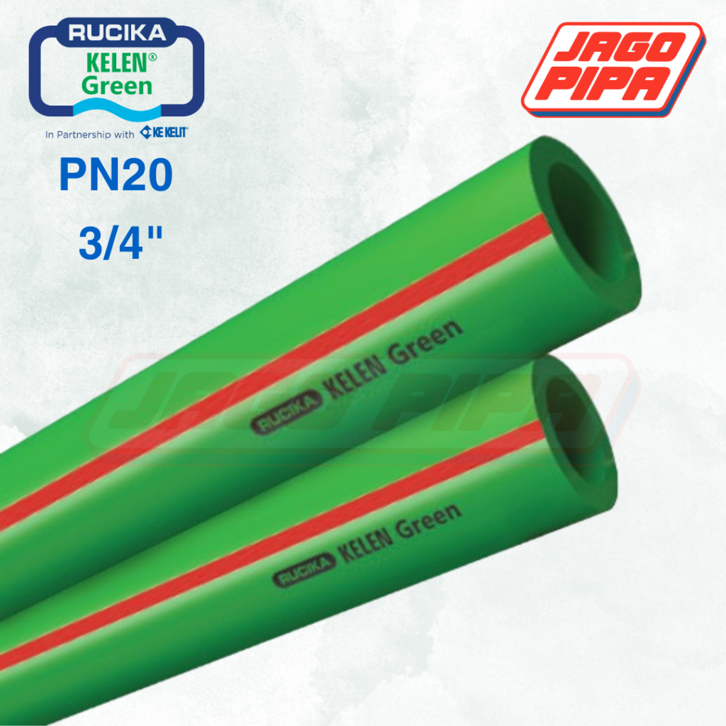 Jual Rucika PPR Pipa PN20 25 mm 3/4 Inch Kelen Green Tigris 3/4" Pipa ...
