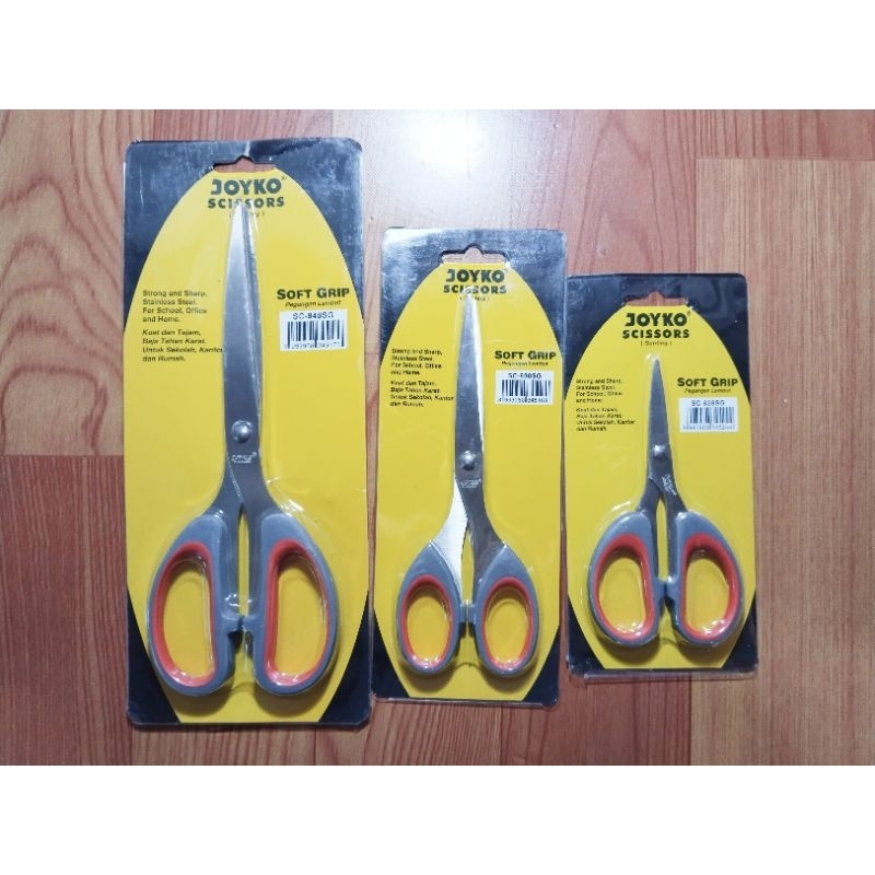 Jual Gunting Scissors JOYKO Soft Grip Besar, Sedang, Kecil | Shopee ...