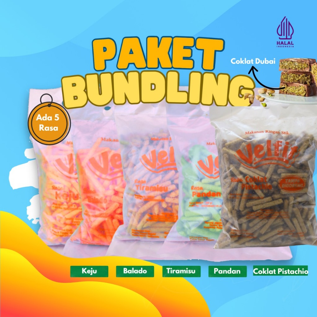 Jual VELFIT SNACK STIK BALADO 4 RASA BERAT 860g MIRIP SABENA | Shopee ...