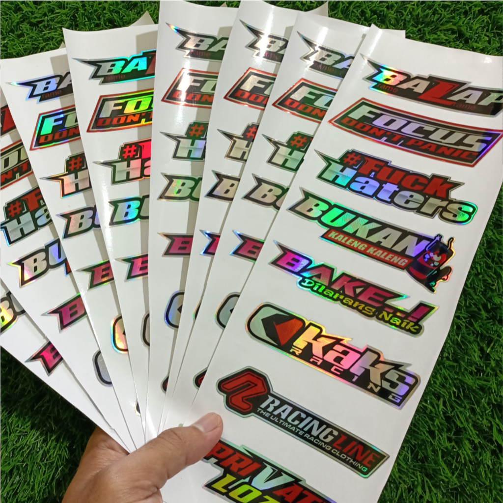 Jual sticker pack 1 lembar sponsor Stiker viral | kata-kata | vinyl ...