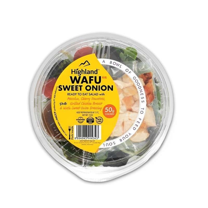 Jual Wafu salad highland + chicken + dressing 165gr | Shopee Indonesia