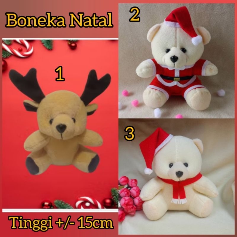 Jual BONEKA NATAL SATUAN TINGGI +/- 15CM | Shopee Indonesia