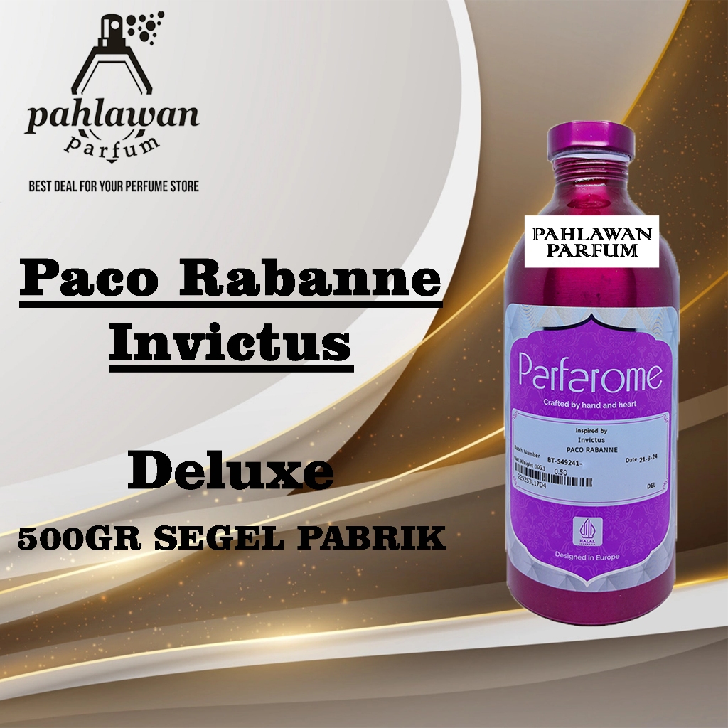 Jual Paco Rabbane Invictus Parfarome Deluxe 500GR Segel Pabrik | Shopee ...