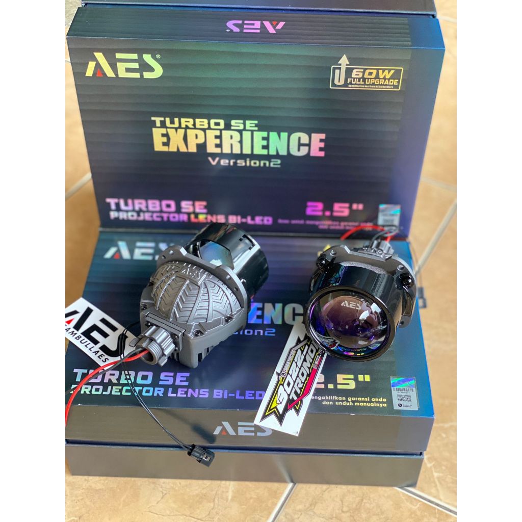 Jual BILED AES TURBO SE EXPERIENCE v2 ORIGINAL AES 60wat high bim beem ...