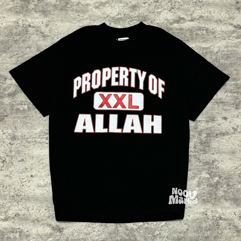 Jual PROPERTY OF ALLAH - RED LINE TSHIRT - BLACK | OFFICIAL MERCHANDISE ...