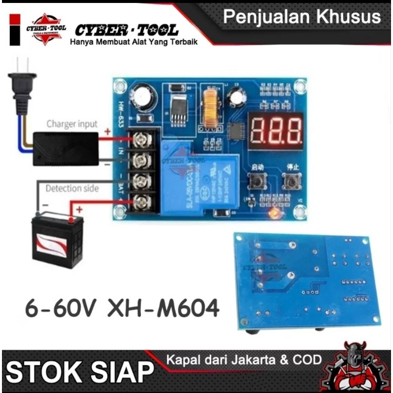 Jual Battery Charger Control Module 6-60V XH-M604 kontroller Cas Baterai 12V 24V 48V xh-m604 ...