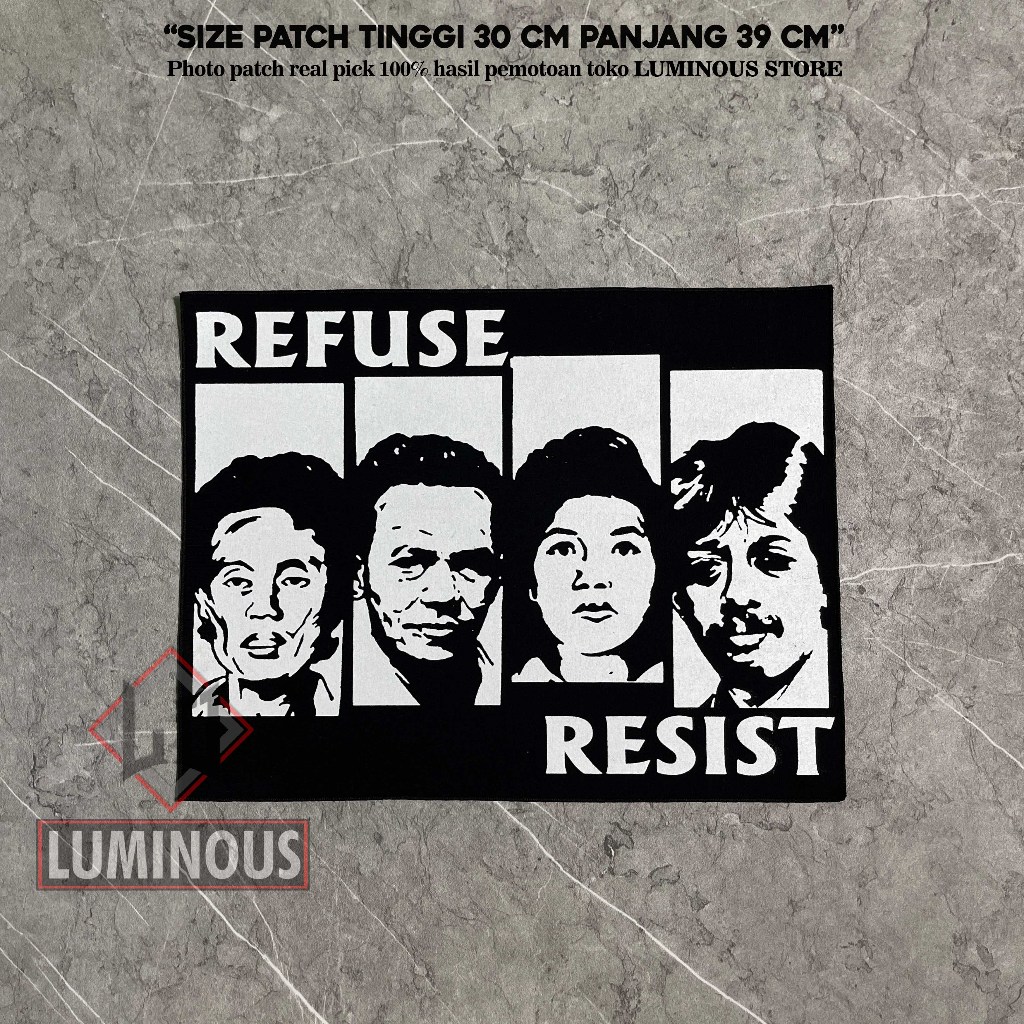 Jual TEMPELAN JAHIT/EMBLEM PATCH/BACKPATCH SABLON REFUSE | Shopee Indonesia