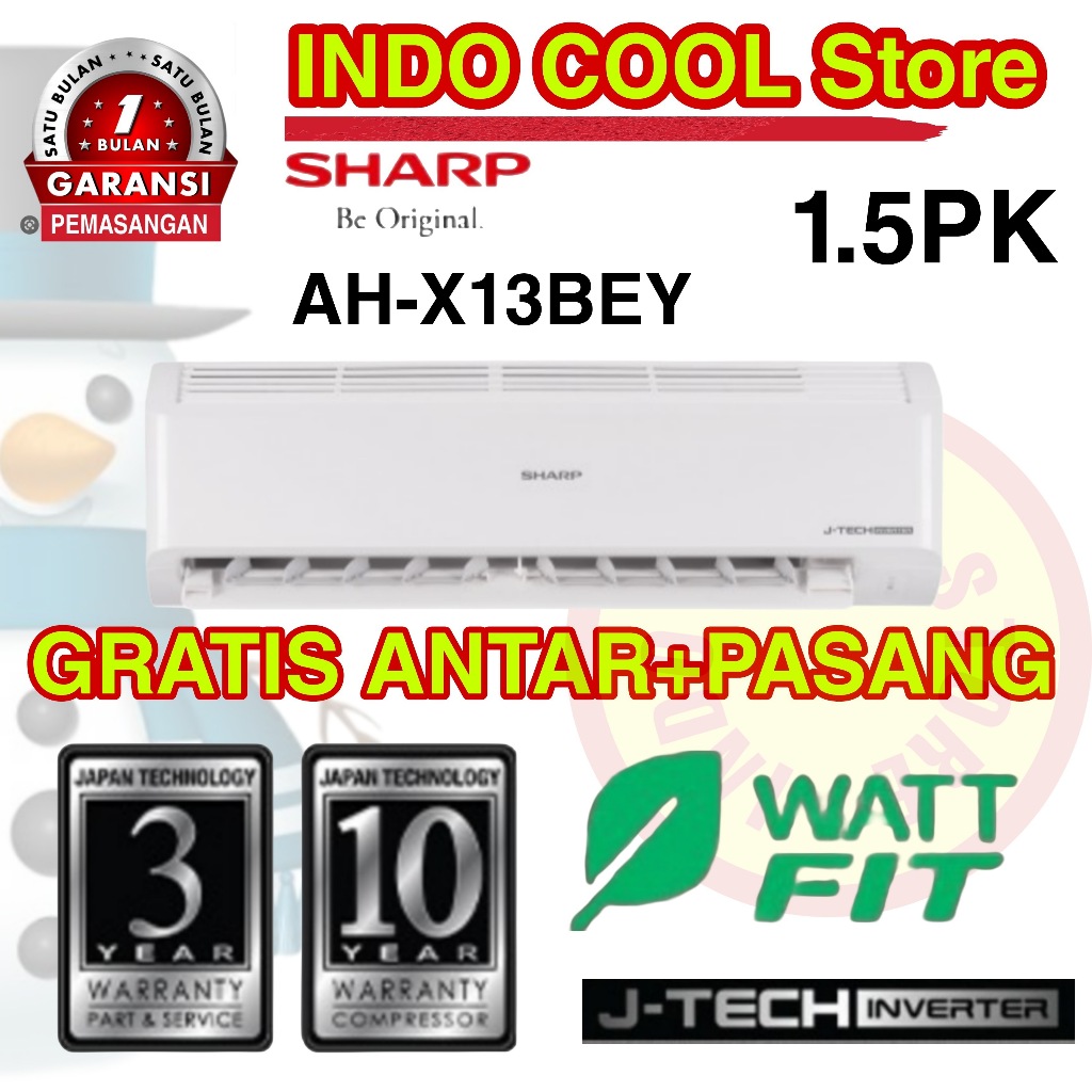 Jual Ac Sharp Split 1.5 PK J-Tech Inverter X13BEY | Shopee Indonesia