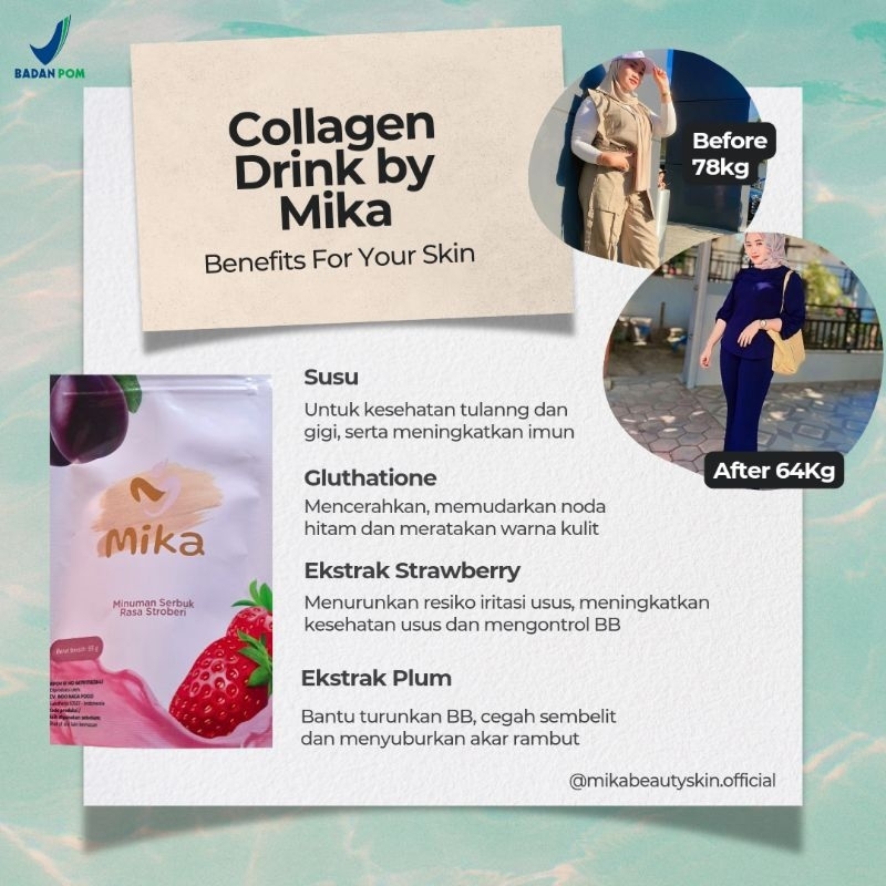 Jual Collagen Mika Beauty Skin beli 4 lebih hemat | Shopee Indonesia