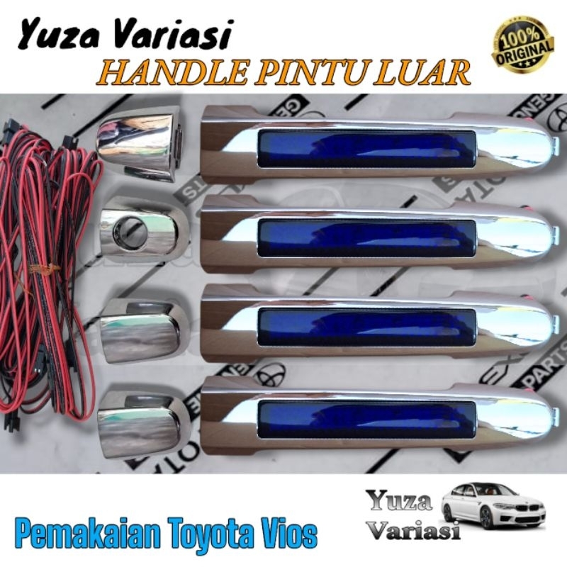 Jual Handle pintu Vios full chrome handle pintu led Vios chrome 1 set ...