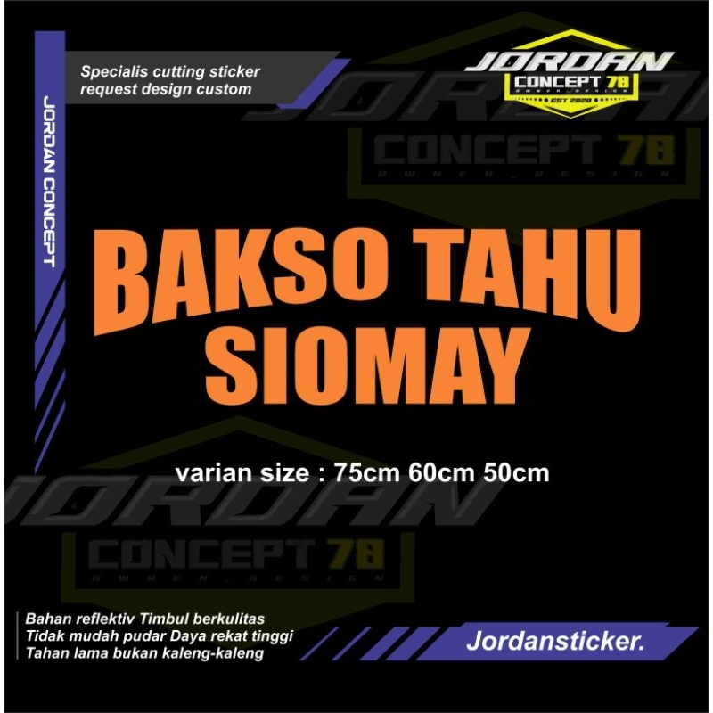 Jual Stiker bakso tahu siomay Stiker kaca buat jualan bakso tahu siomay ...