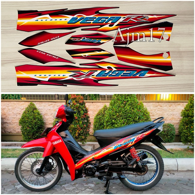 Jual STIKER STRIPING MOTOR VEGA R 2007 MERAH | Shopee Indonesia