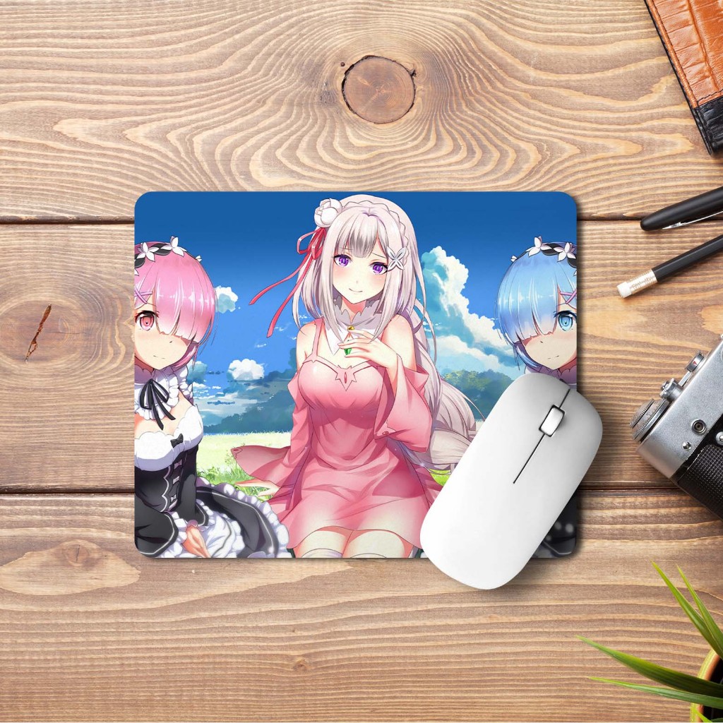 Jual MOUSE PAD ANIME RAM REM EMILIA / MOUSEPAD ANIME RAM REM EMILIA ...